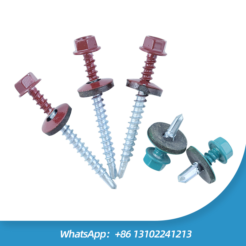 Painted Head Self Drilling Hex Head Screws